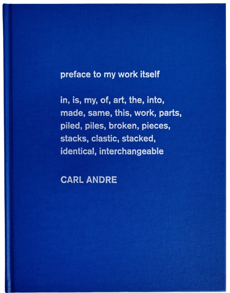 Carl Andre: Sculpture as Place, 1958-2010 | Dia Art Foundation Bookshops